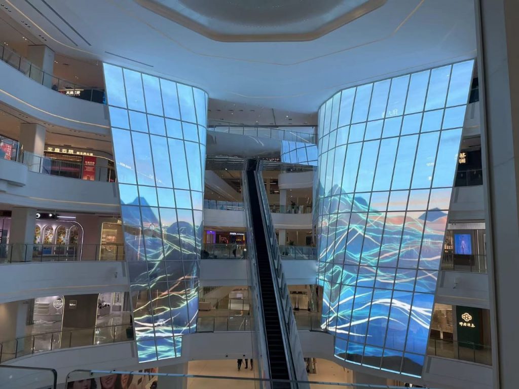 Transform your storefront with Transparent LED Film for windows ...